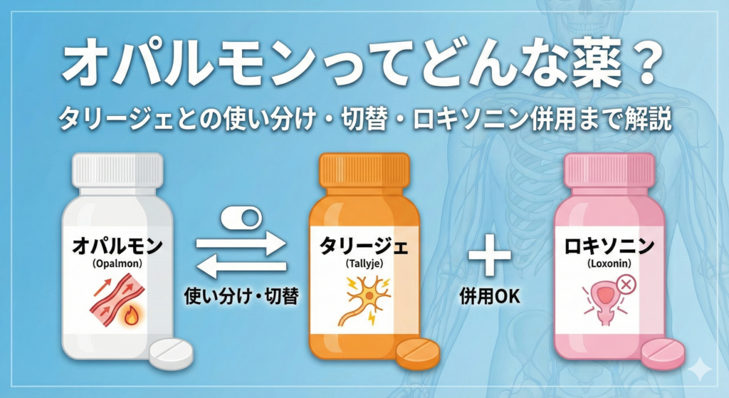 オパルモンってどんな薬？タリージェとの使い分け・切替・ロキソニン併用まで解説 - 豪徳寺整形外科クリニック | 世田谷区 経堂 梅ヶ丘 宮の坂 ...